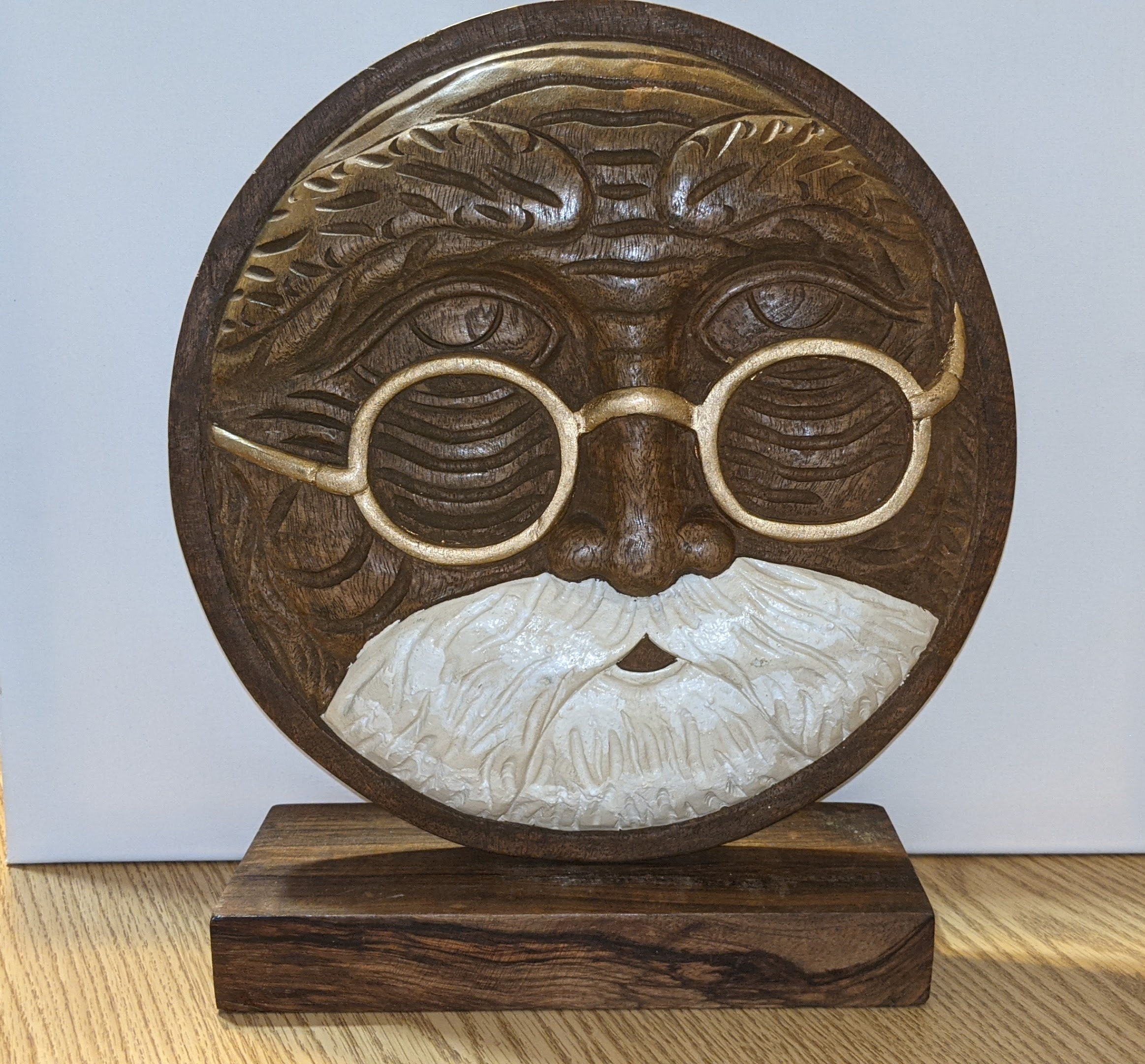 Old Man Wood Carving / Gandhi / Wood Spirit / Wizard / Wooden - Etsy