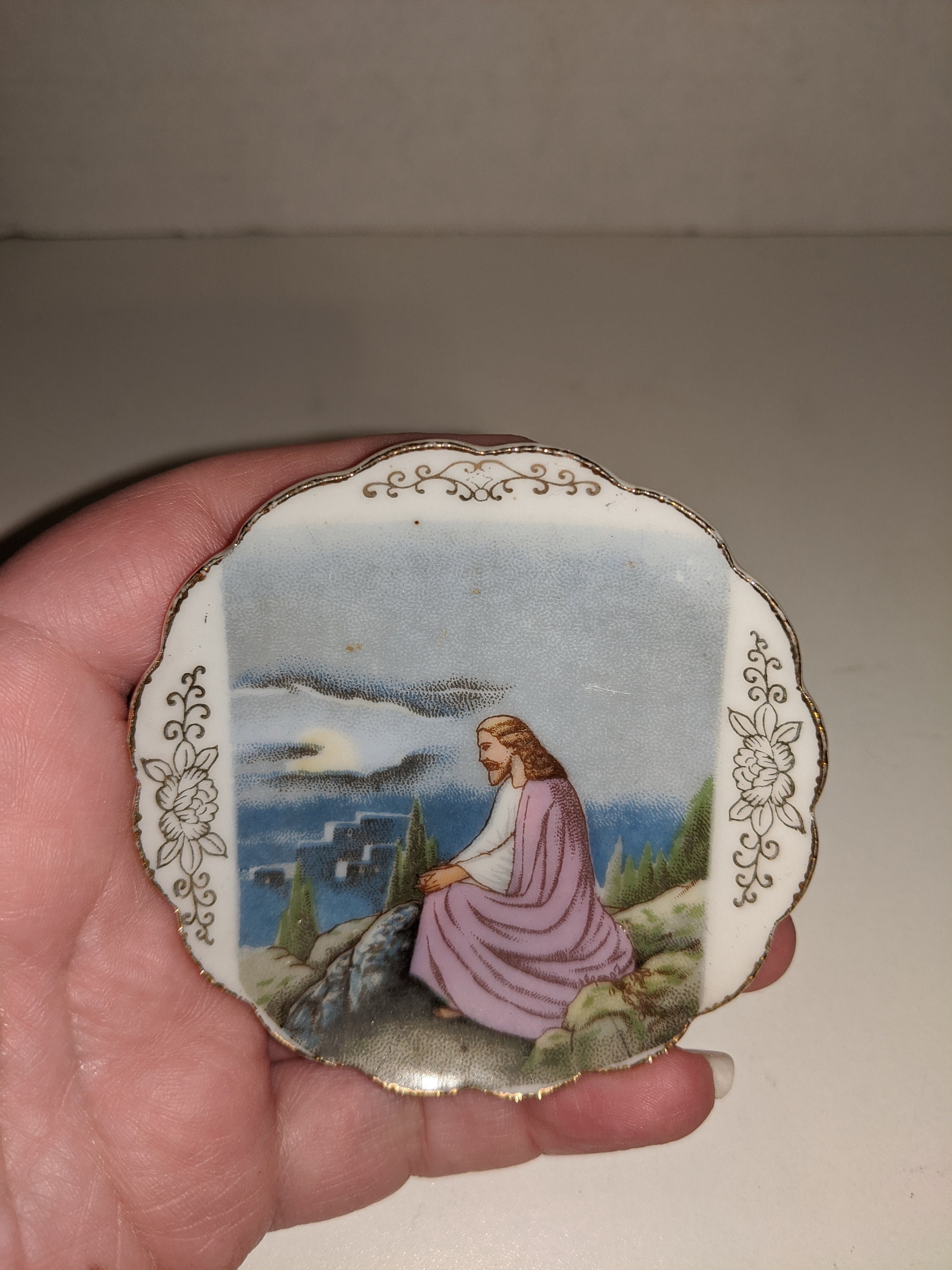 Christ in Gethsemane Tea Cup With Saucer / Christ Tea Cup / - Etsy
