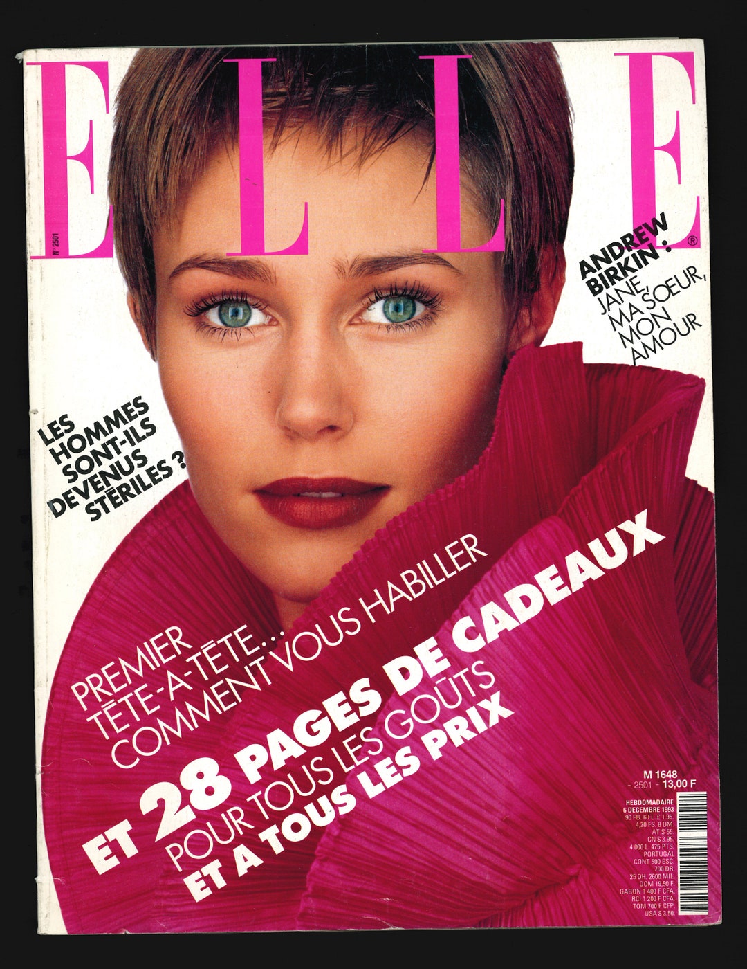 Elle Dec 6 1993 French Edition Vintage Magazine - Etsy