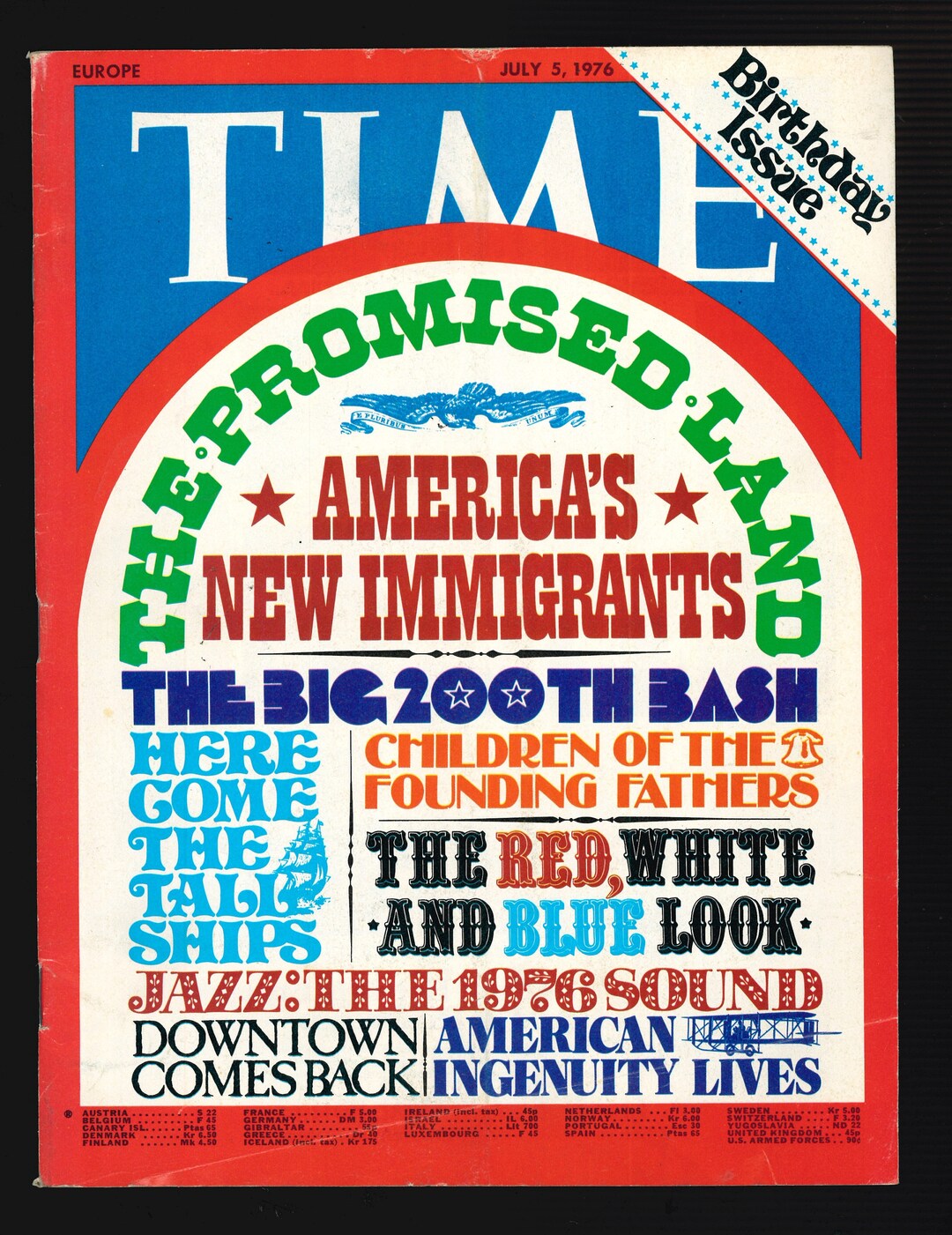 TIME JULY 5 1976 Vintage Magazine the Promised Land America's New ...