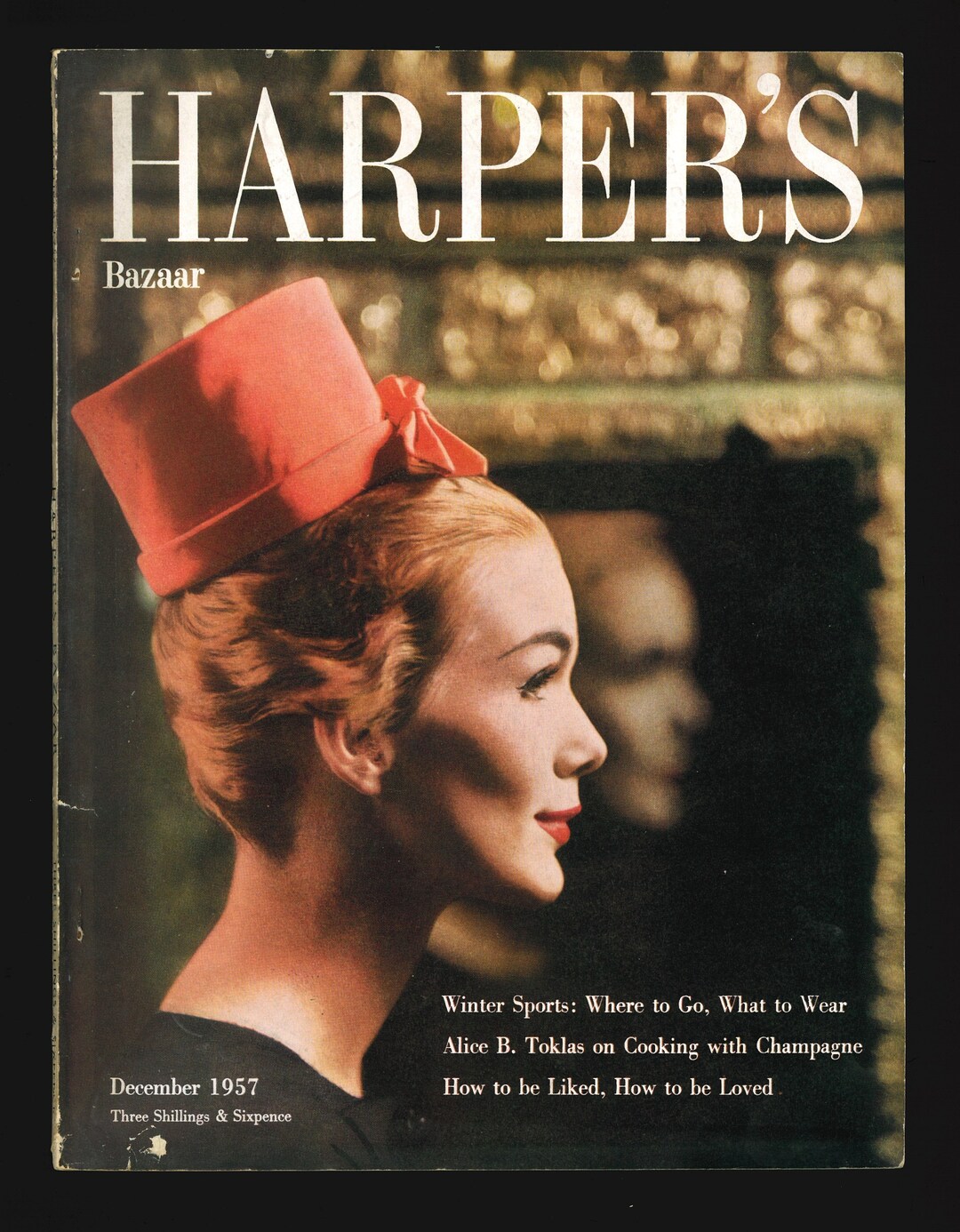 Harper's Bazaar UK Dec 1957 Vintage Rare Retro Original Fashion ...
