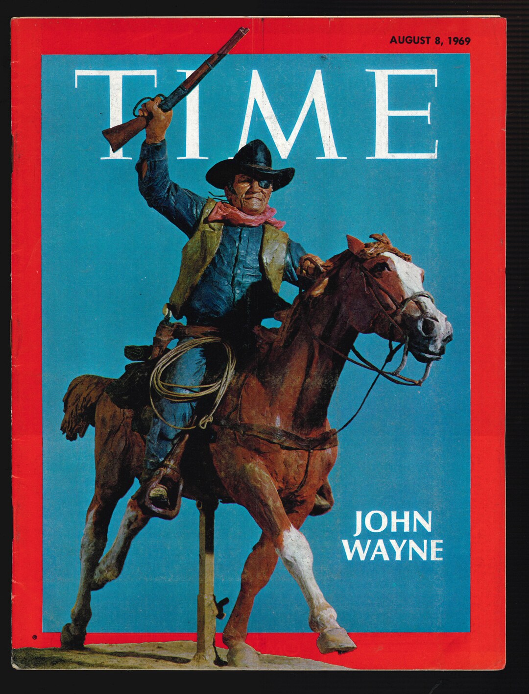 TIME AUG 8 1969 John Wayne - Etsy