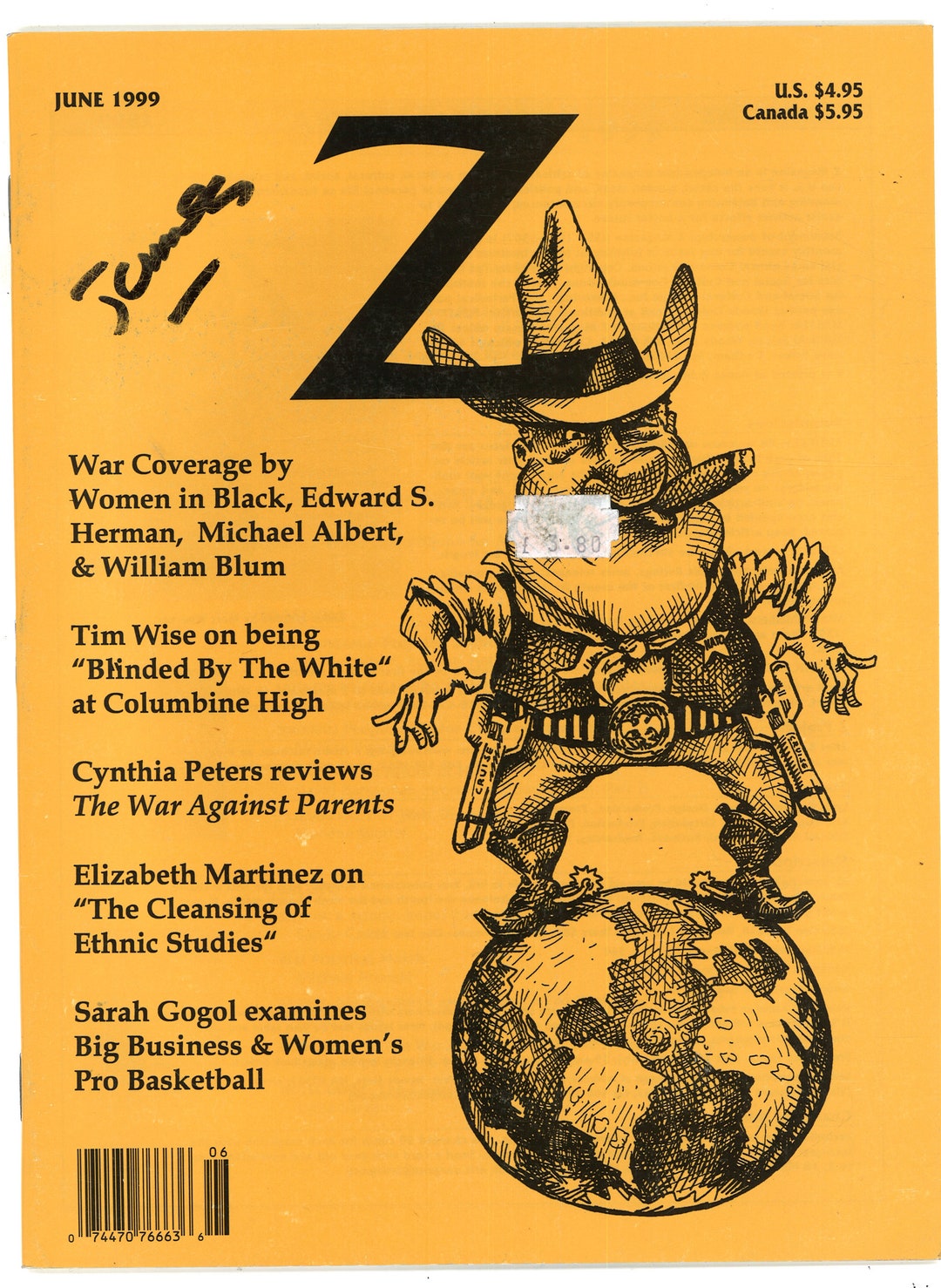 Z Magazine June 1999 US American Independent Political Culture Social ...