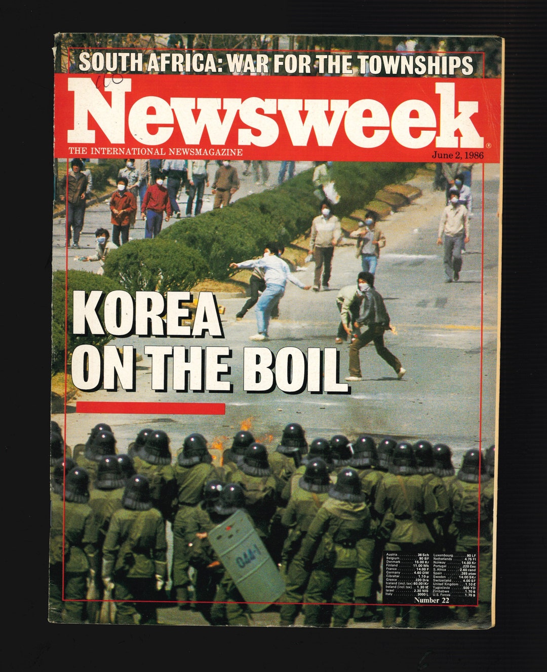 Newsweek Magazine JUNE 2 1986 Korea on the Boil - Etsy