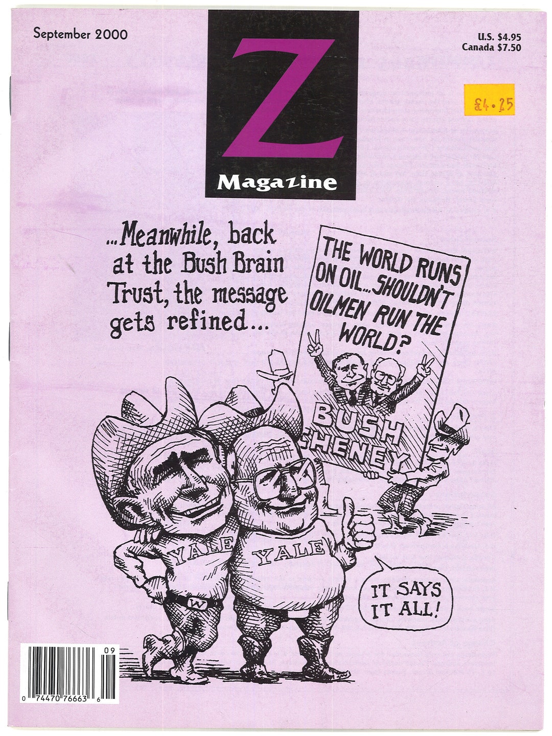 Z Magazine Sept 2000 US American Independent Political Culture Social ...