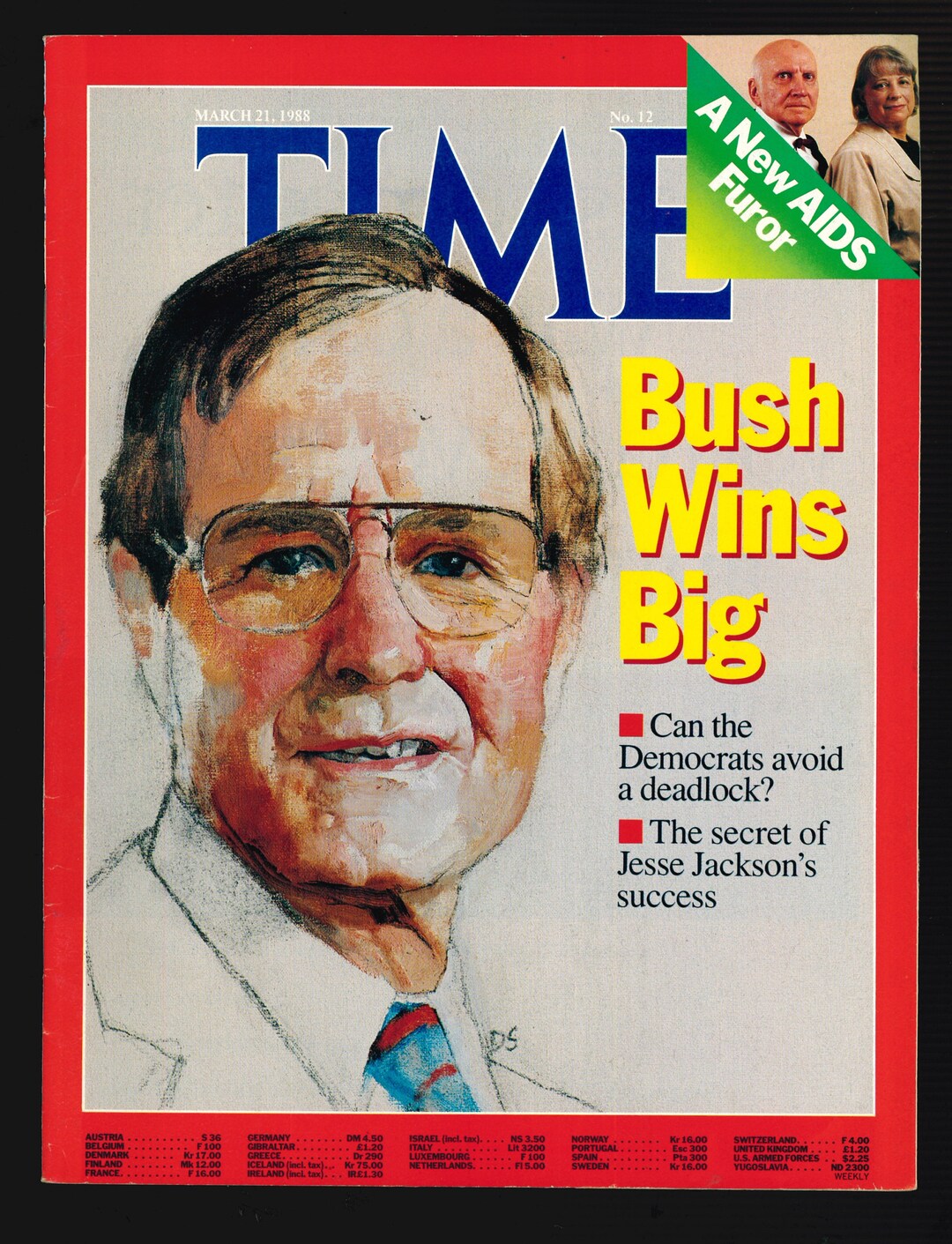 TIME MAR 21 1988 Vintage Magazine George Bush - Etsy