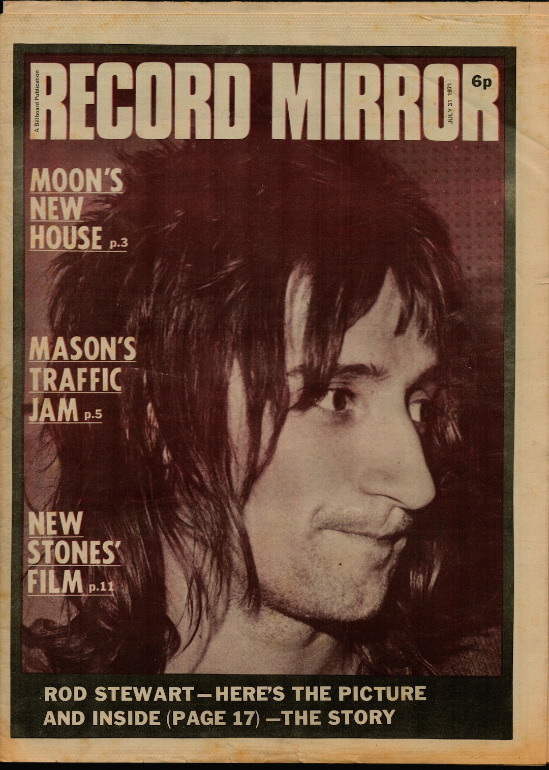 Record Mirror July 31 1971 Cover : Rod Stewart , Rolling Stones , Elvis ...