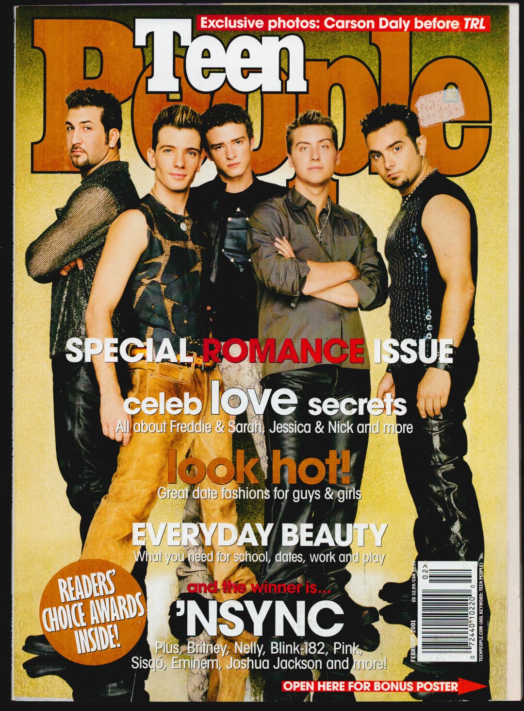 Teen People Feb 2001 US Original Celebrity Entertainment Magazine ...