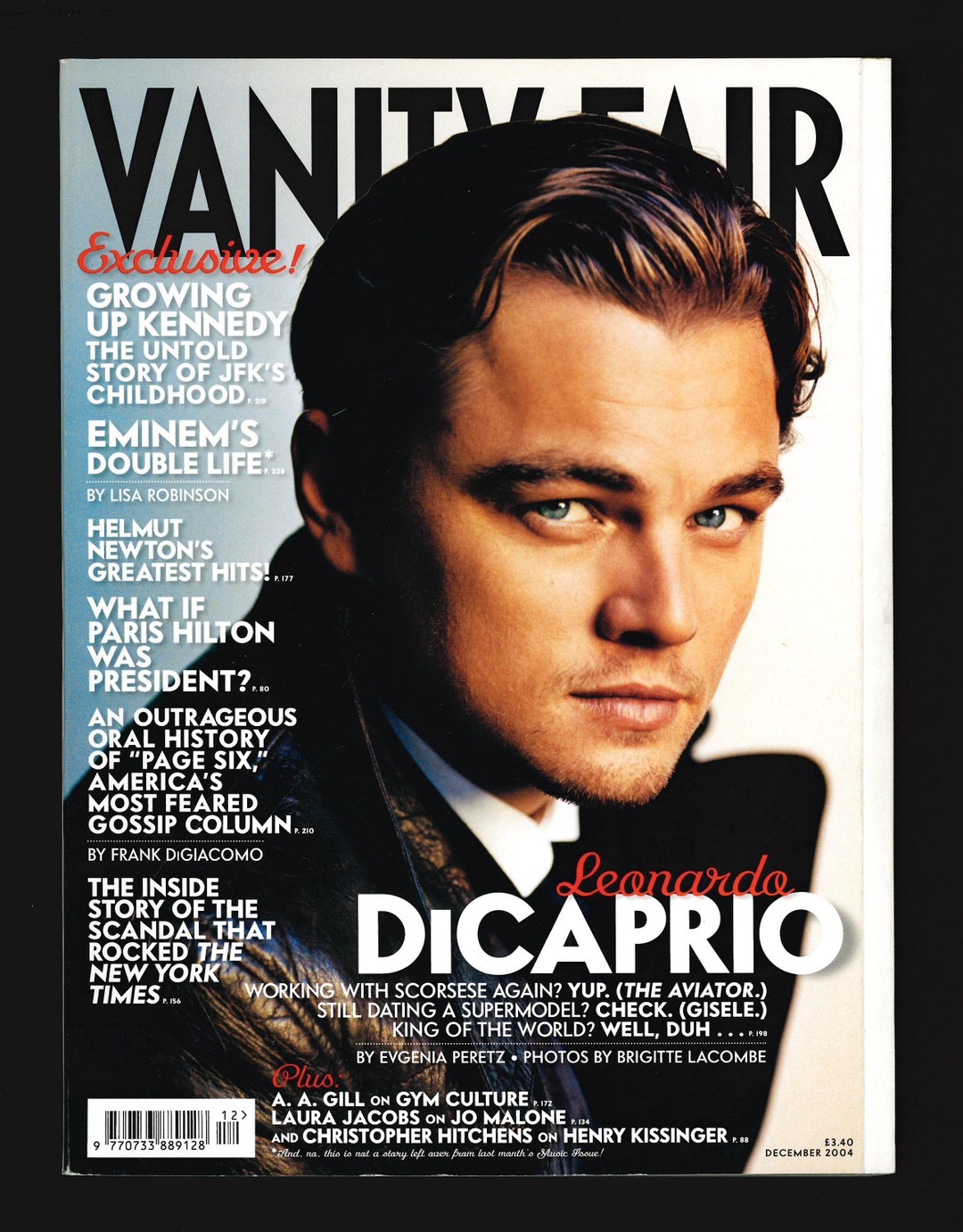 Vanity Fair UK December 2004 Leonardo Dicaprio, Paris Hilton, Eminem - Etsy