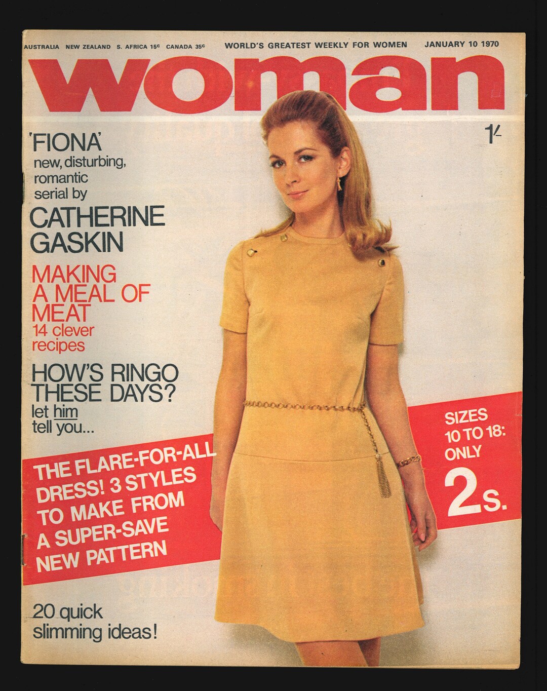 Woman Jan 10 1970 Vintage Magazine Fashion Beauty Cooking Ringo Starr ...