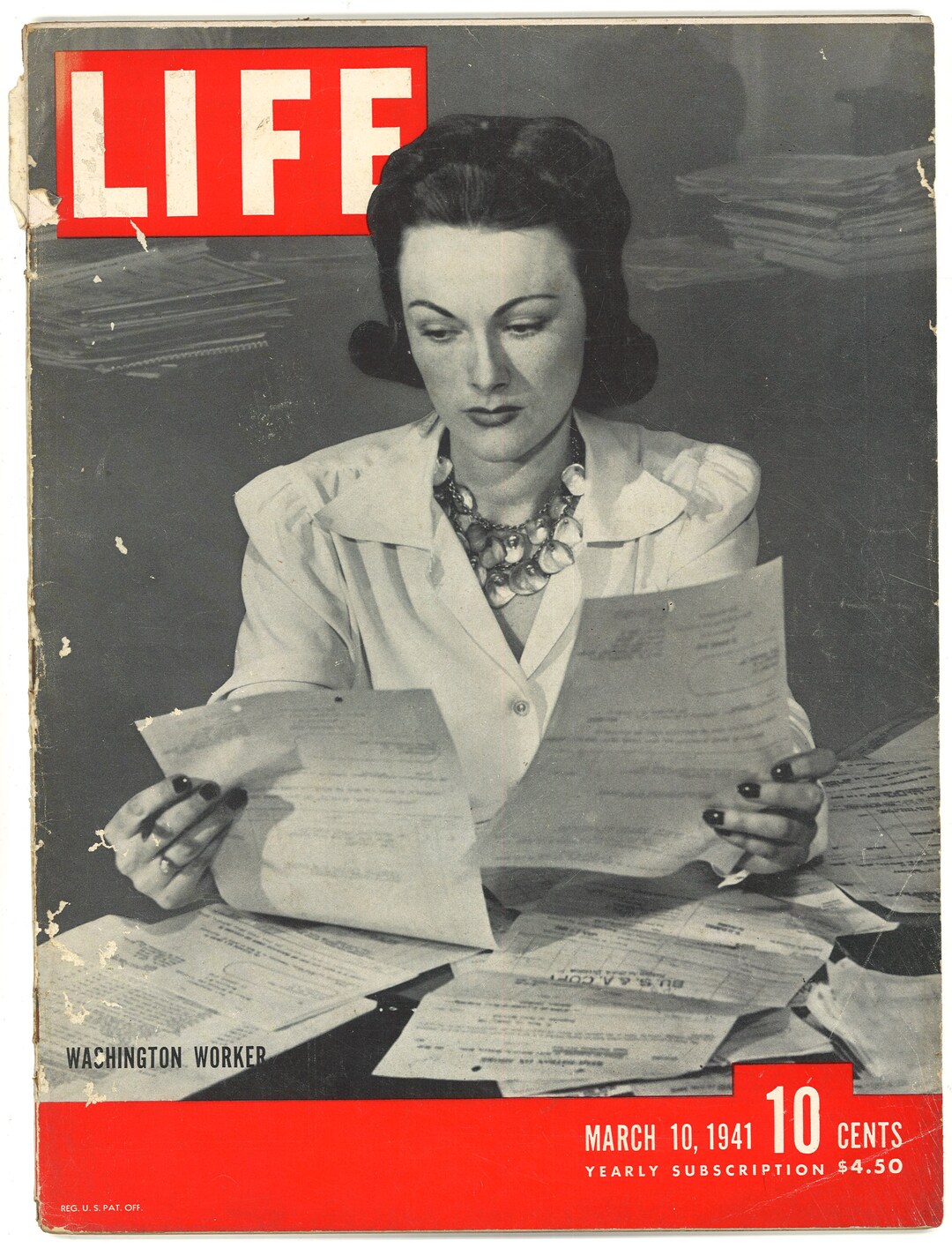 Life US Vol 10 No 10 March 10 1941 American Original Vintage Weekly Magazine Gift 80th Birthday ...