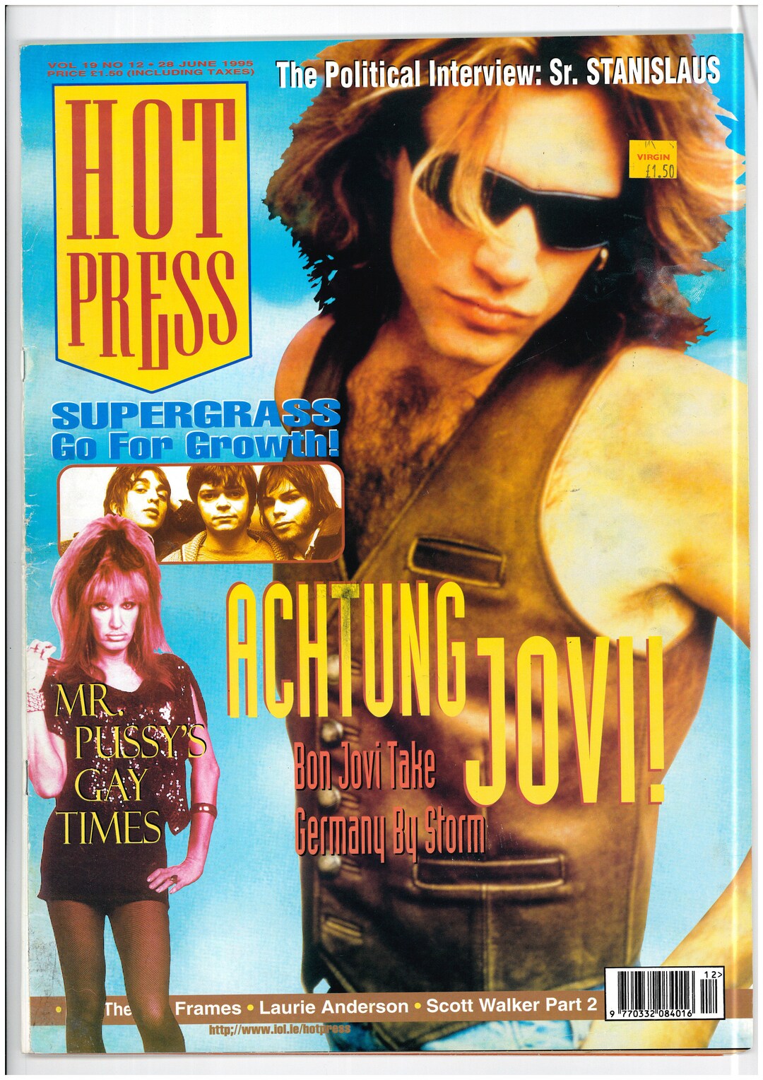 Hot Press Vol 19 No 12 June 28 1995 UK Music Magazine Bon Jovi - Etsy