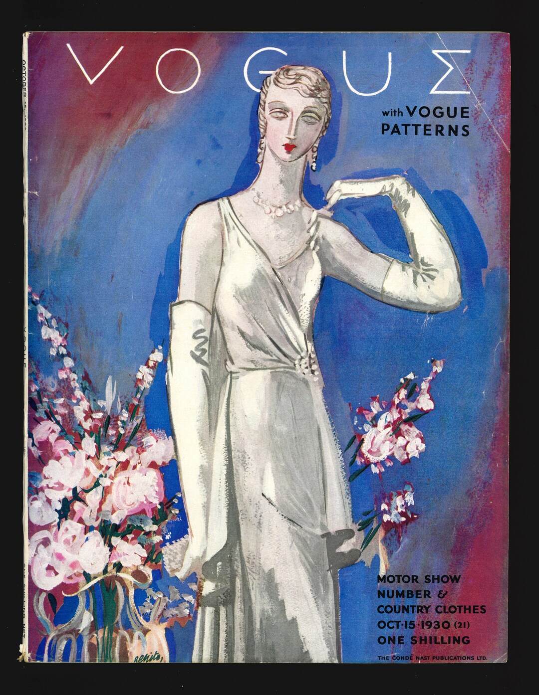 Vogue UK Oct 15 1930 Original Vintage Fashion Magazine With Vogue ...