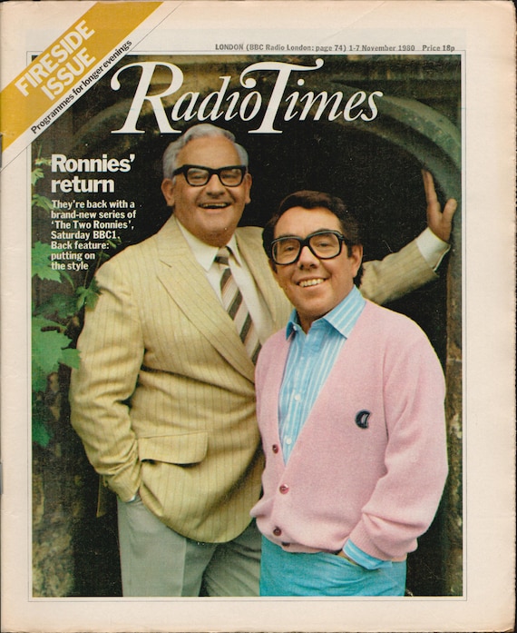 Radio Times Nov 1-7 1980 Original Vintage Magazine the Two - Etsy