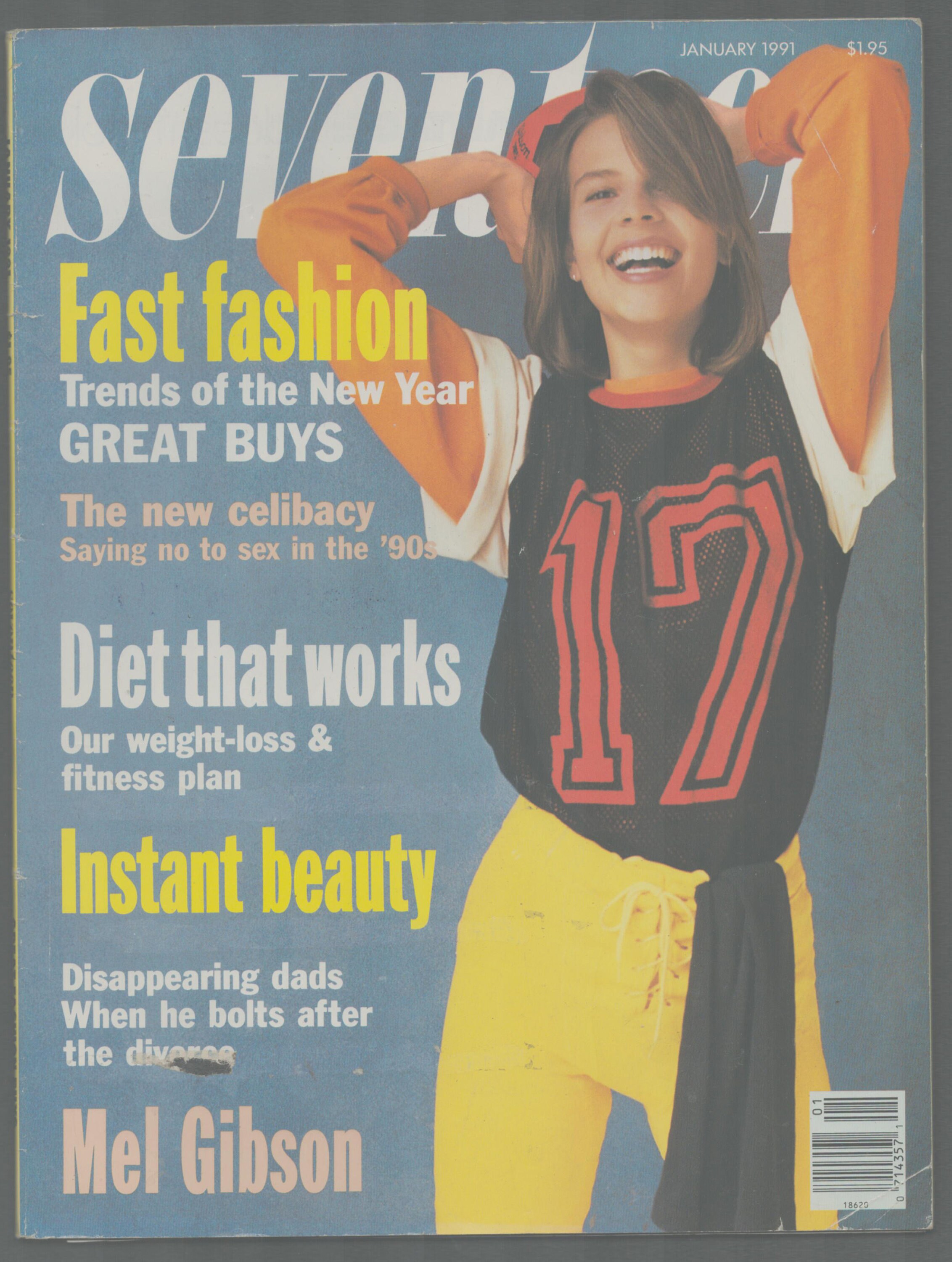 Seventeen Jan 1991 US American Fashion Magazine Clarka Mel Gibson - Etsy