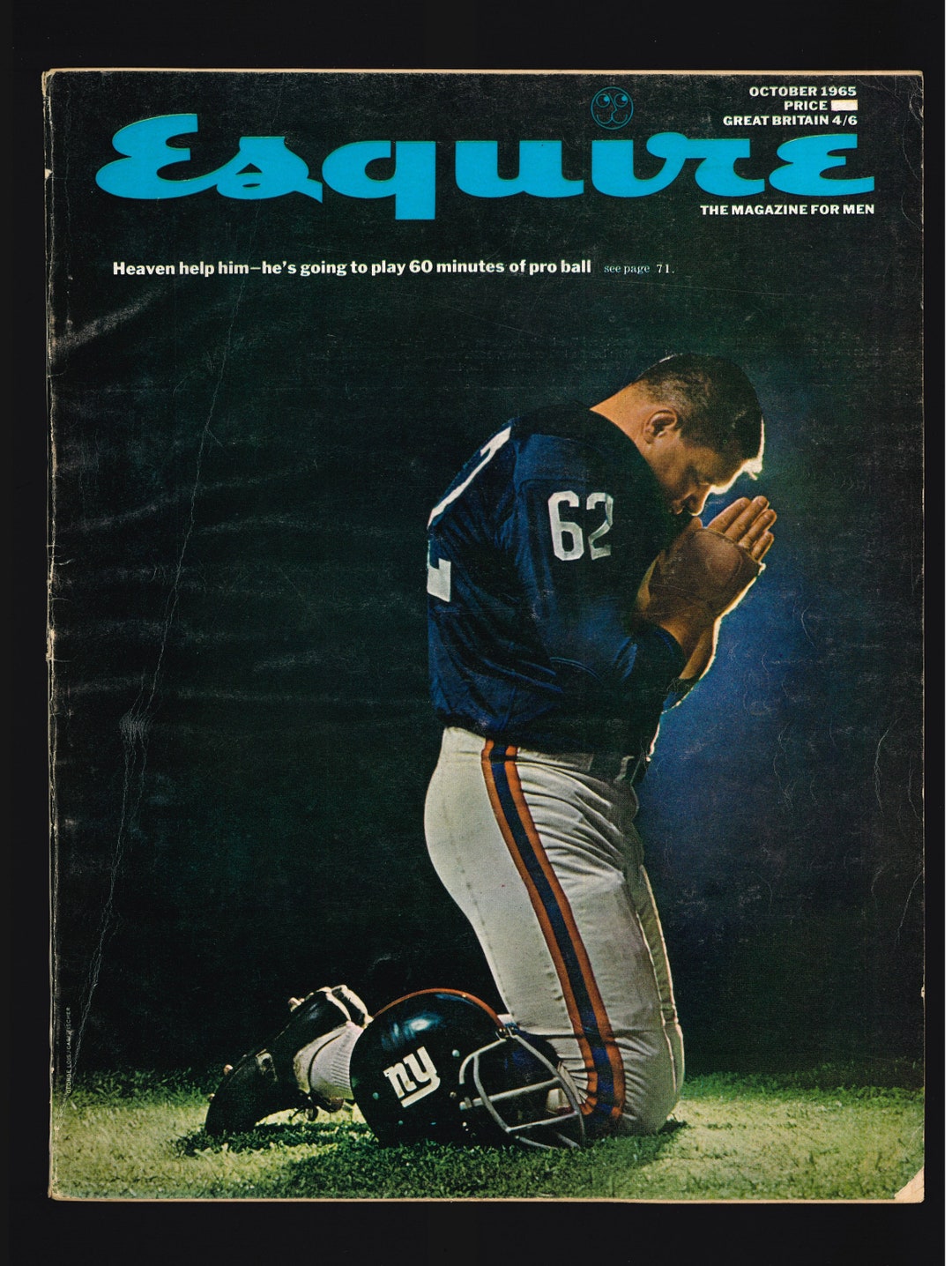 Esquire Oct 1965 Original Vintage Magazine American Football - Etsy