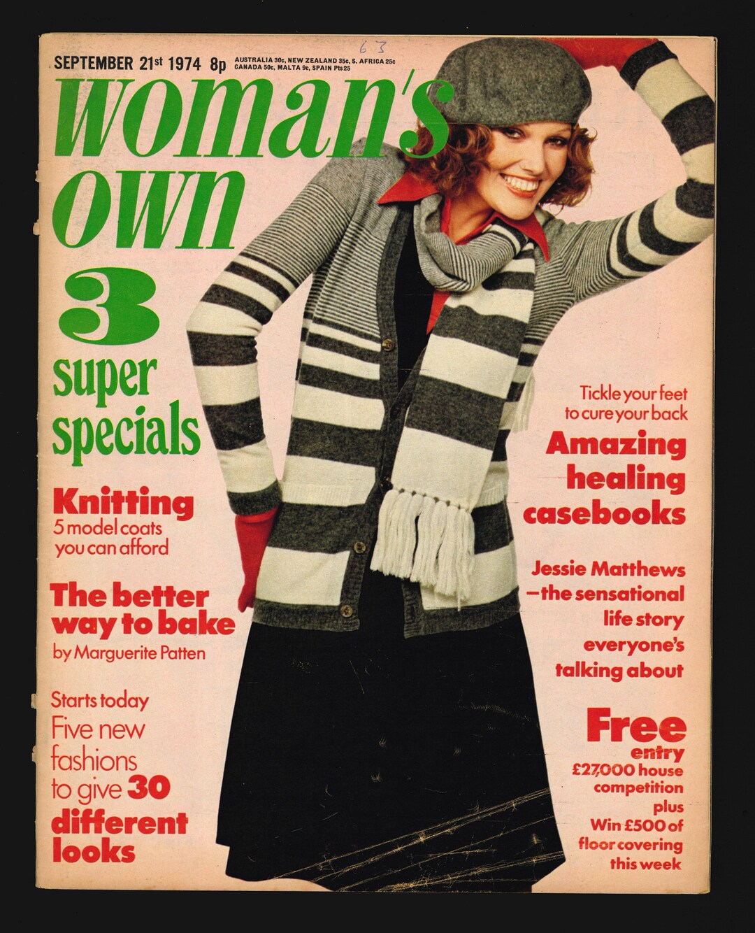 Woman's Own Sept 21 1973 Original British Vintage Weekly Women Magazine ...