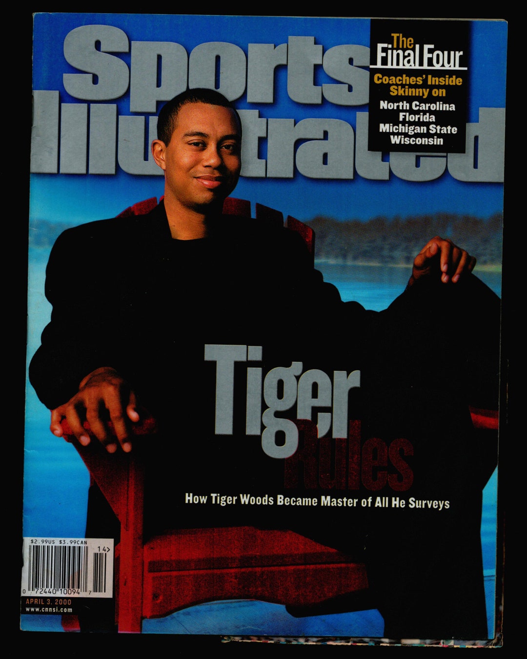 Sports Illustrated April 3 2000 Tiger Woods Final Four Jeff Hornacek ...