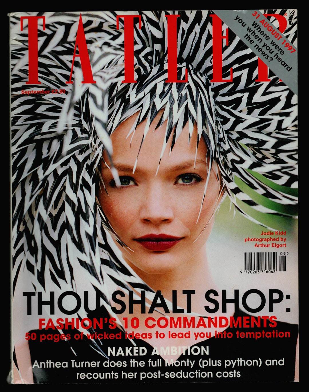 Tatler Sept 1998 UK British Original Vintage Fashion Magazine Cover ...