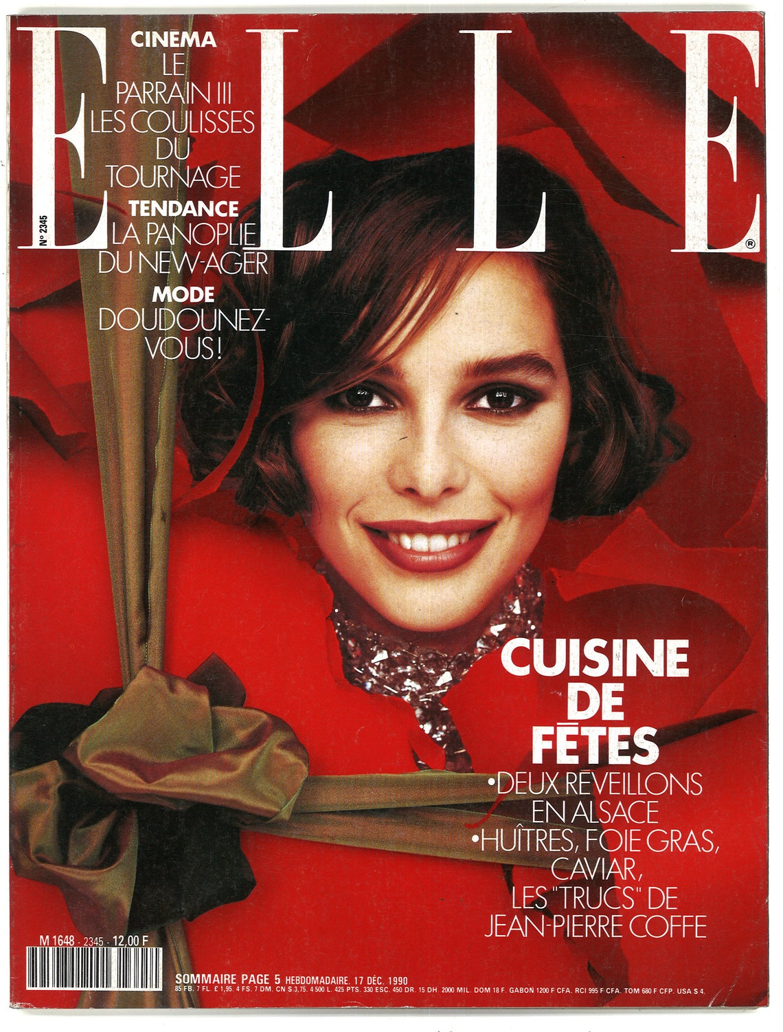 Elle French No 2345 Dec 17 1990 Paris Foreign Original Vintage Fashion ...