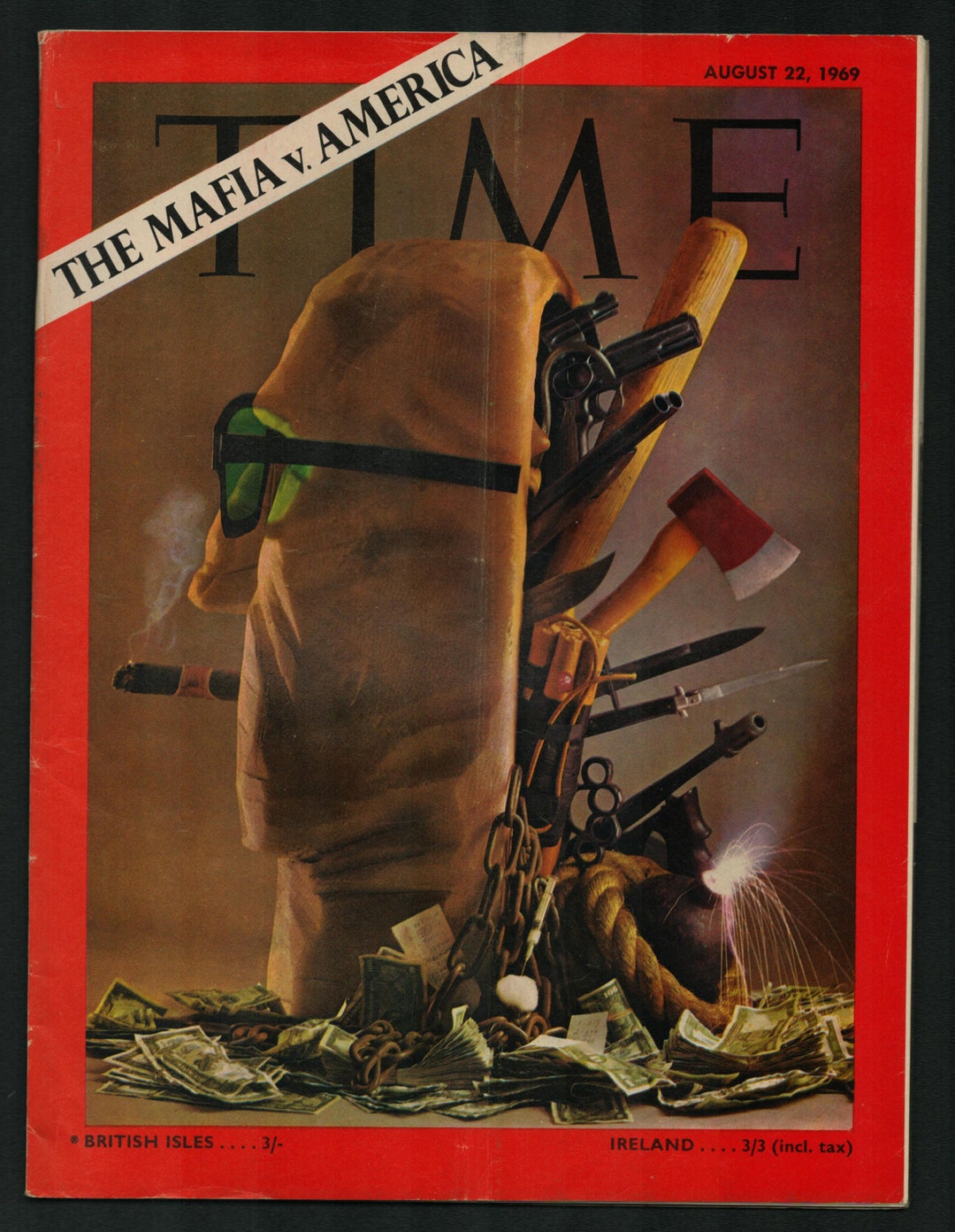 Time Magazine Aug 22 1969 Vol 94 No 8 La Costra Nostra Mafia V. America ...