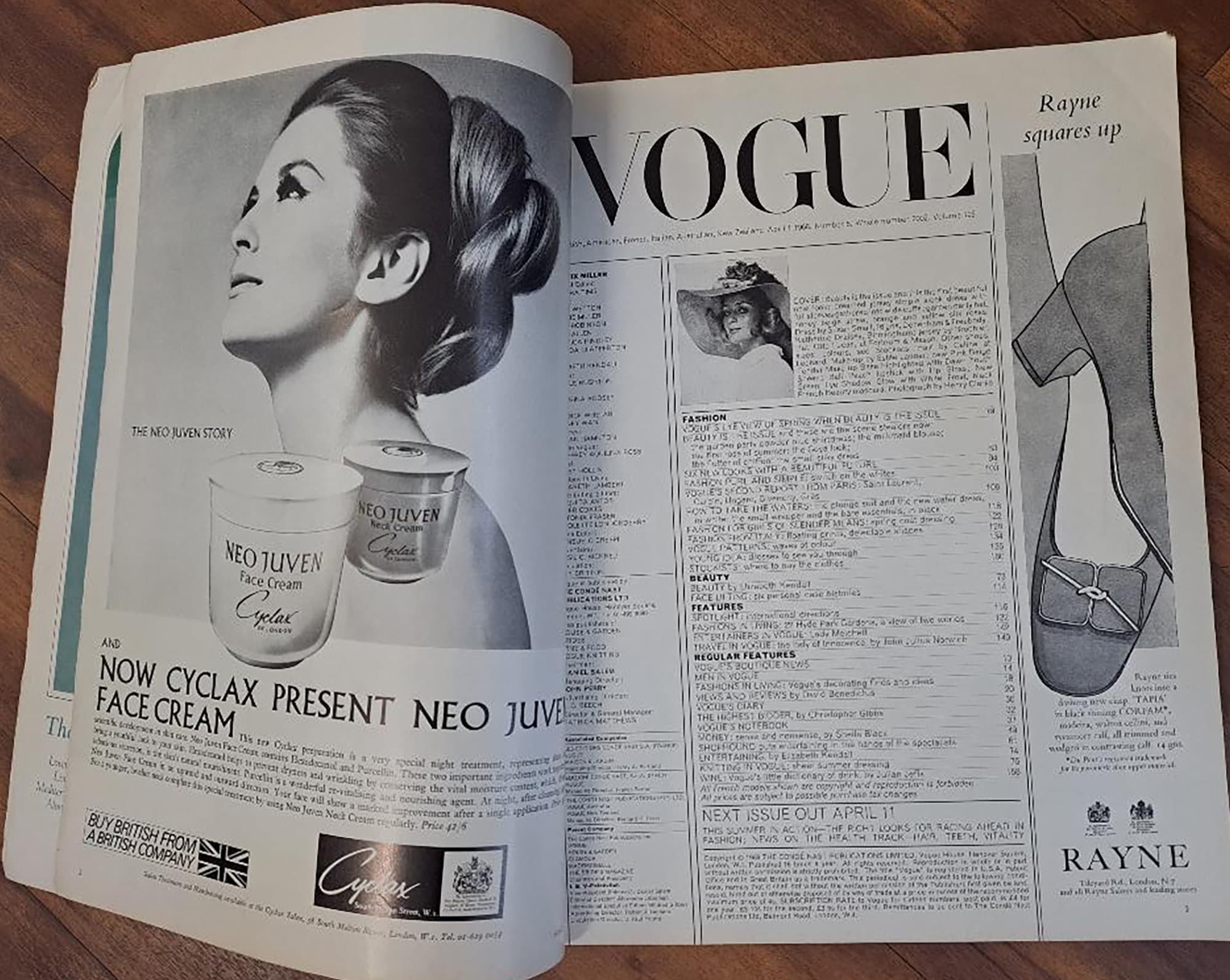 Vogue UK April 1st 1968 British Original Vintage Fashion Magazine ...