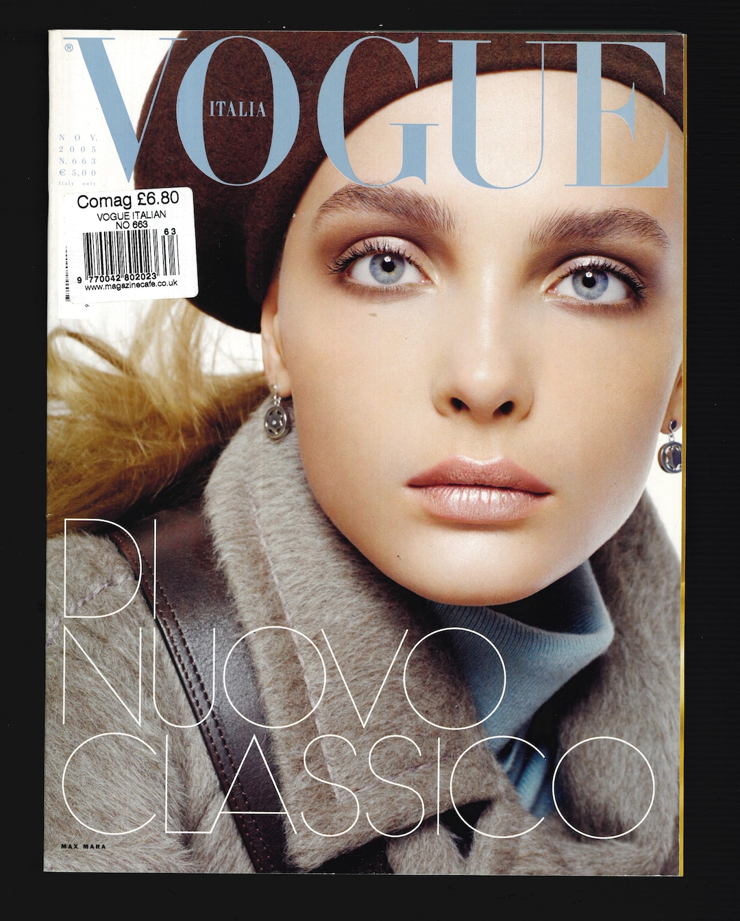 VOGUE ITALIA Magazine November 2005 Snejana Onopka by Steven Meisel - Etsy
