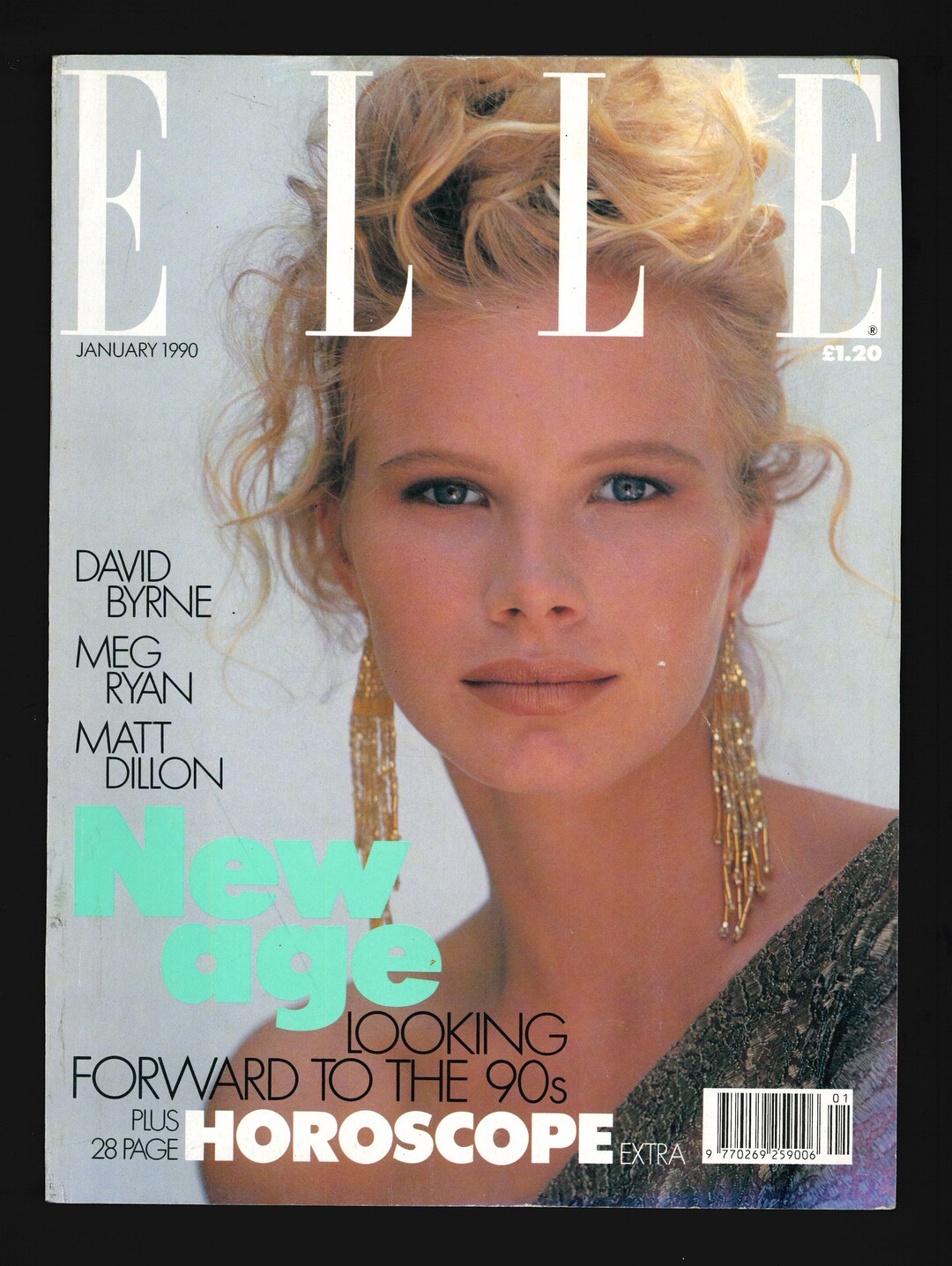Elle UK Jan 1990 Original Vintage Glamour Fashion Magazine - Etsy