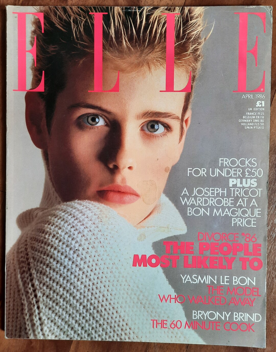 Elle UK Edition April 1986 British Original Vintage Fashion Magazine ...