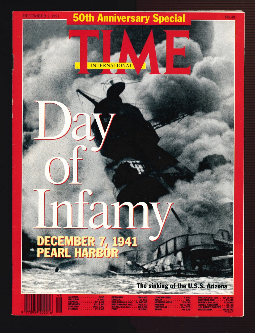 TIME DEC 2 1991 Vintage Magazine Day of Infamy Pearl Harbor - Etsy