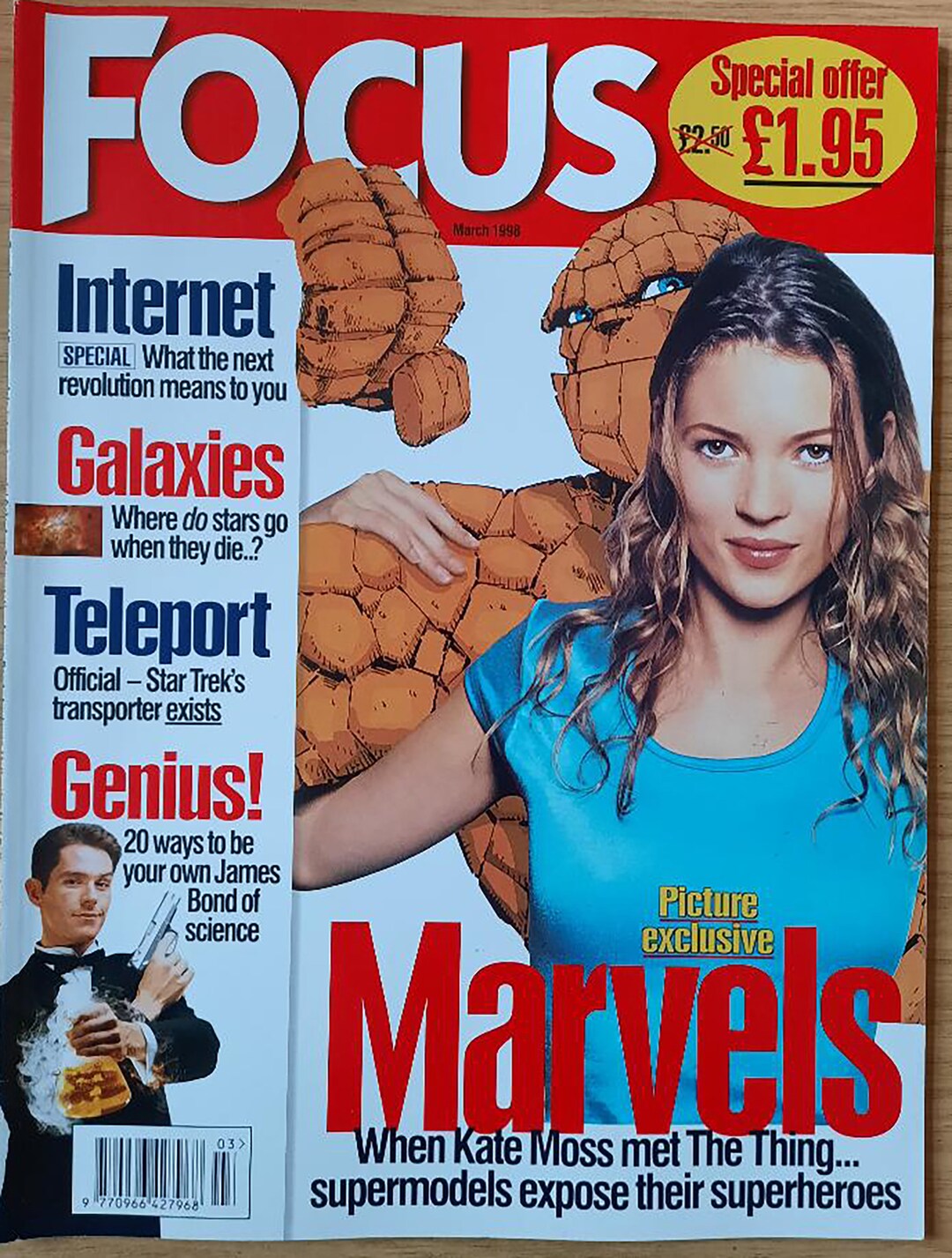 Focus March 1998 Original Vintage Internet Special Magazine Kate Moss ...