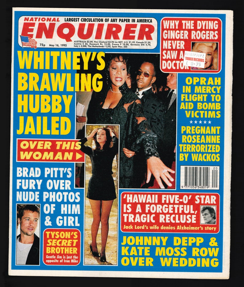 National Enquirer Back Issues Jan - May 1995 Celebrity Gossip Tabloid ...