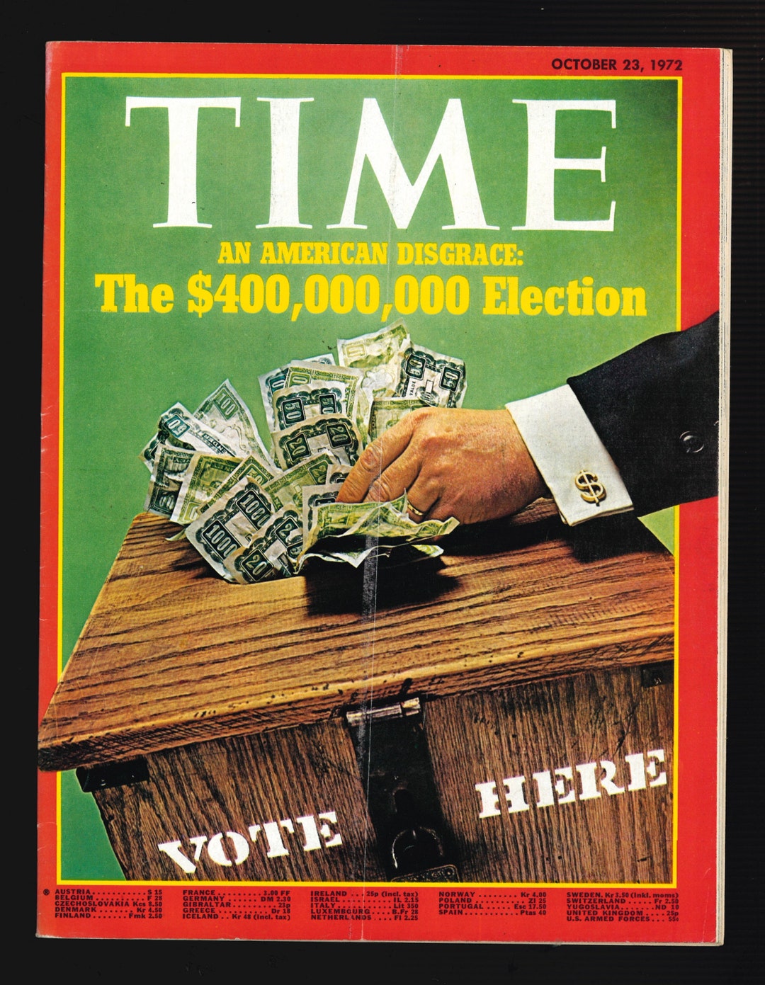 TIME OCT 23 1972 Vintage Magazine Elections - Etsy