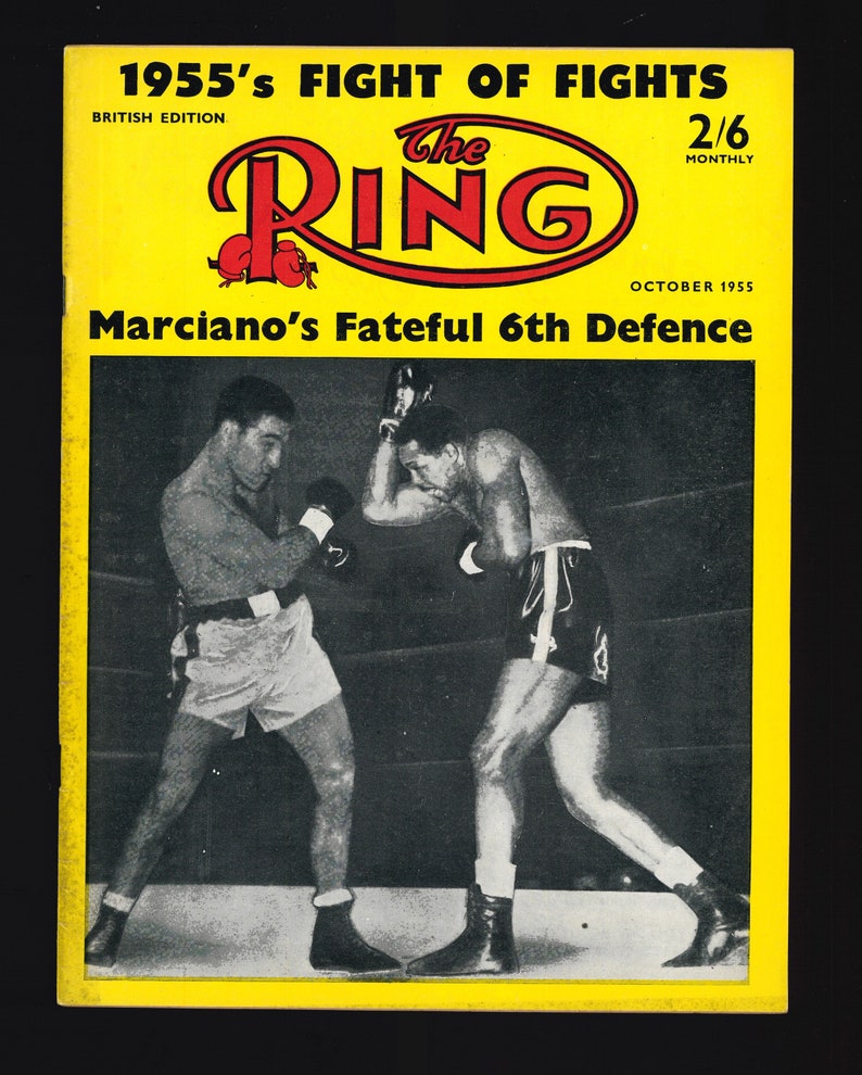 The Ring 1955 Boxing Wrestling Fighting Original Vintage Rare Magazine ...