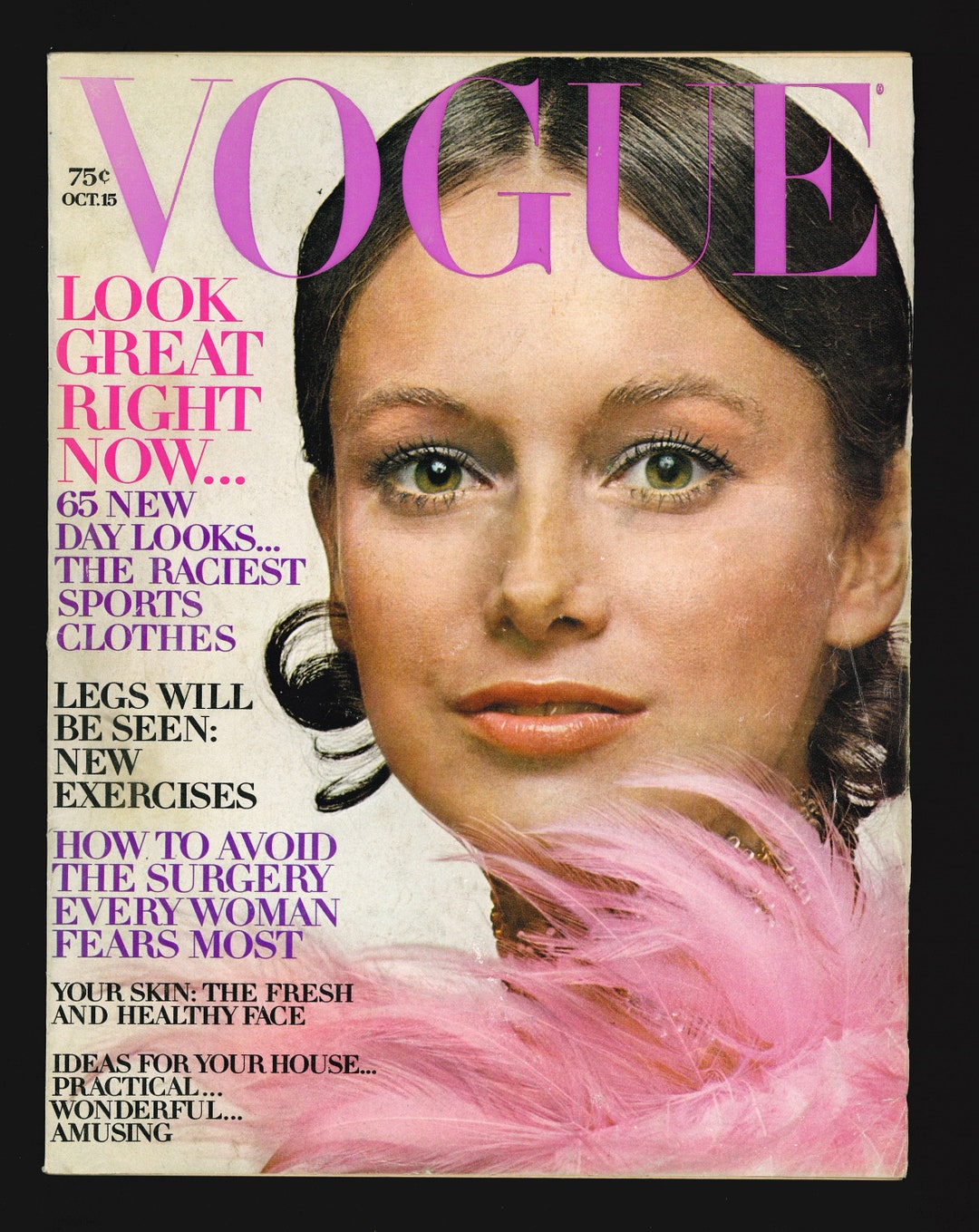 Vogue US Oct 15 1970 Original Vintage Fashion Magazine Karen Graham ...