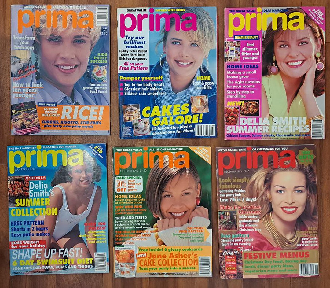 Prima Magazine 1993 Bundle of 6 Copies Original Vintage Craft Fashion ...