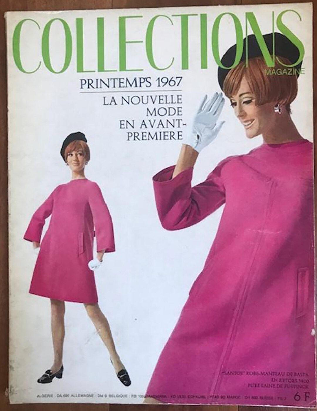 Collections Magazine Spring 1967 Paris French Foreign Original Vintage ...