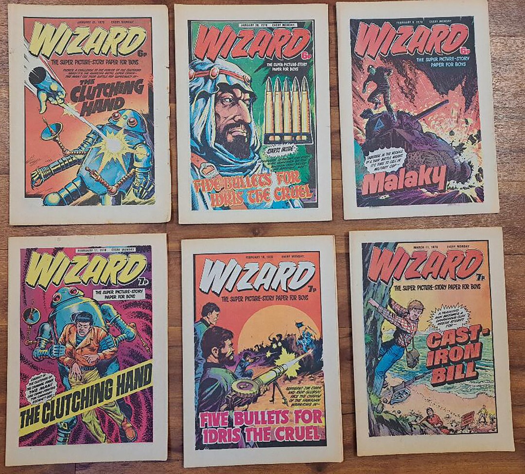 Wizard Jan - June 1978 X 18 Copies UK Original British Vintage Comics ...