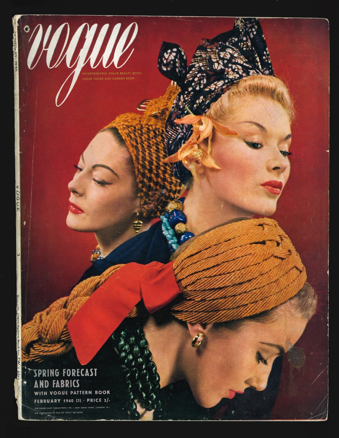 Vogue UK Feb 1940 Original Vintage Fashion Magazine - Etsy