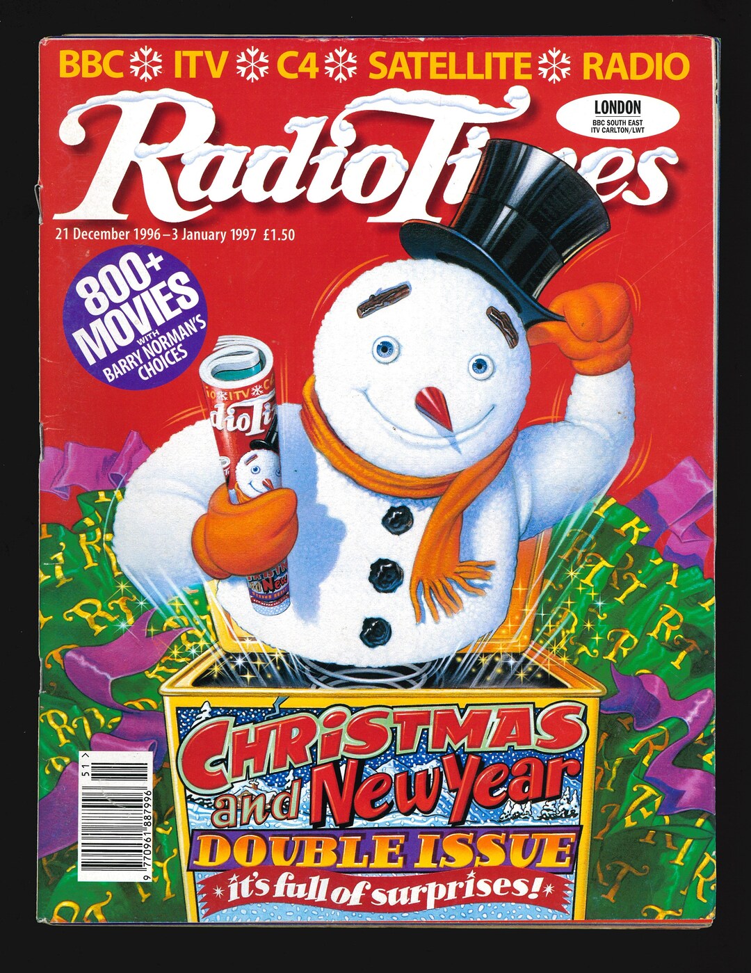 Radio Times Magazine 21 Dec 1996 - 3 Jan 1997 Christmas and New Year ...