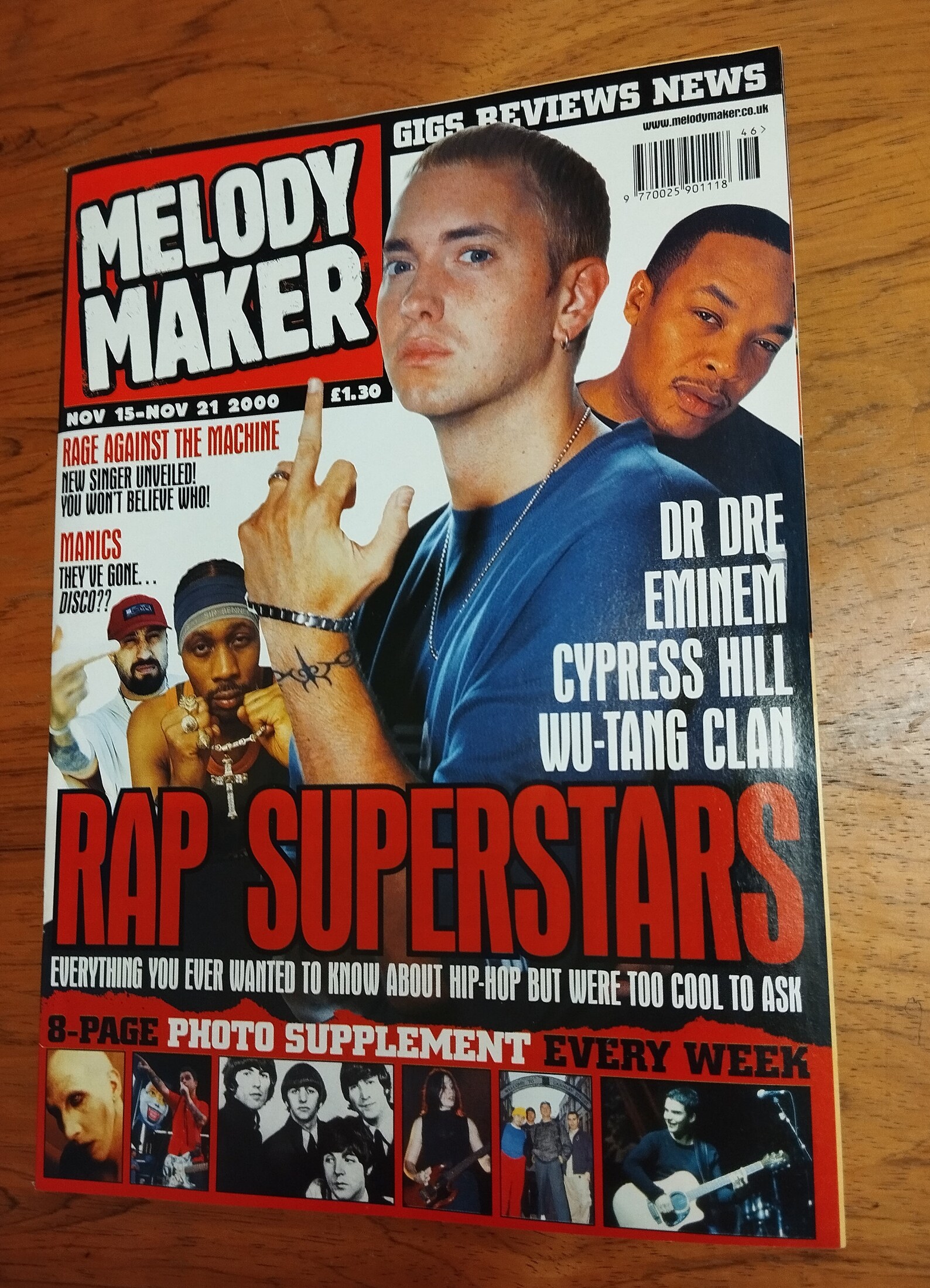 Melody Maker Nov 15-21 2000 British Pop Newspaper Rap Superstars - Etsy