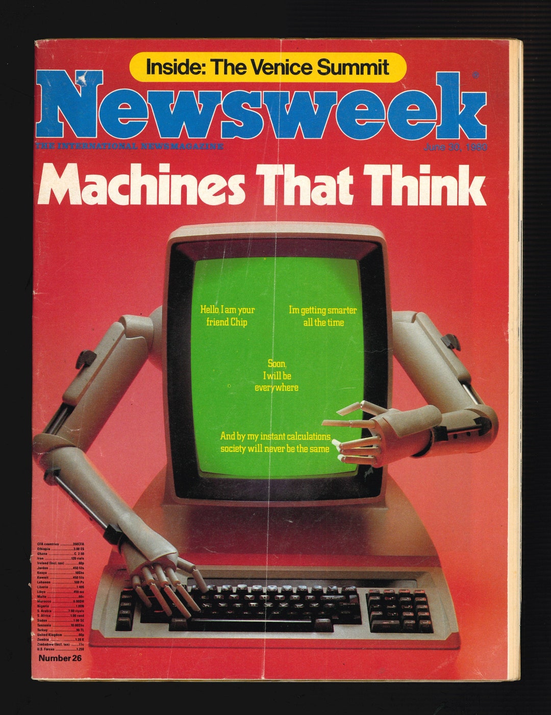 Newsweek Magazine June 30 1980 Computer Machines That Think - Etsy