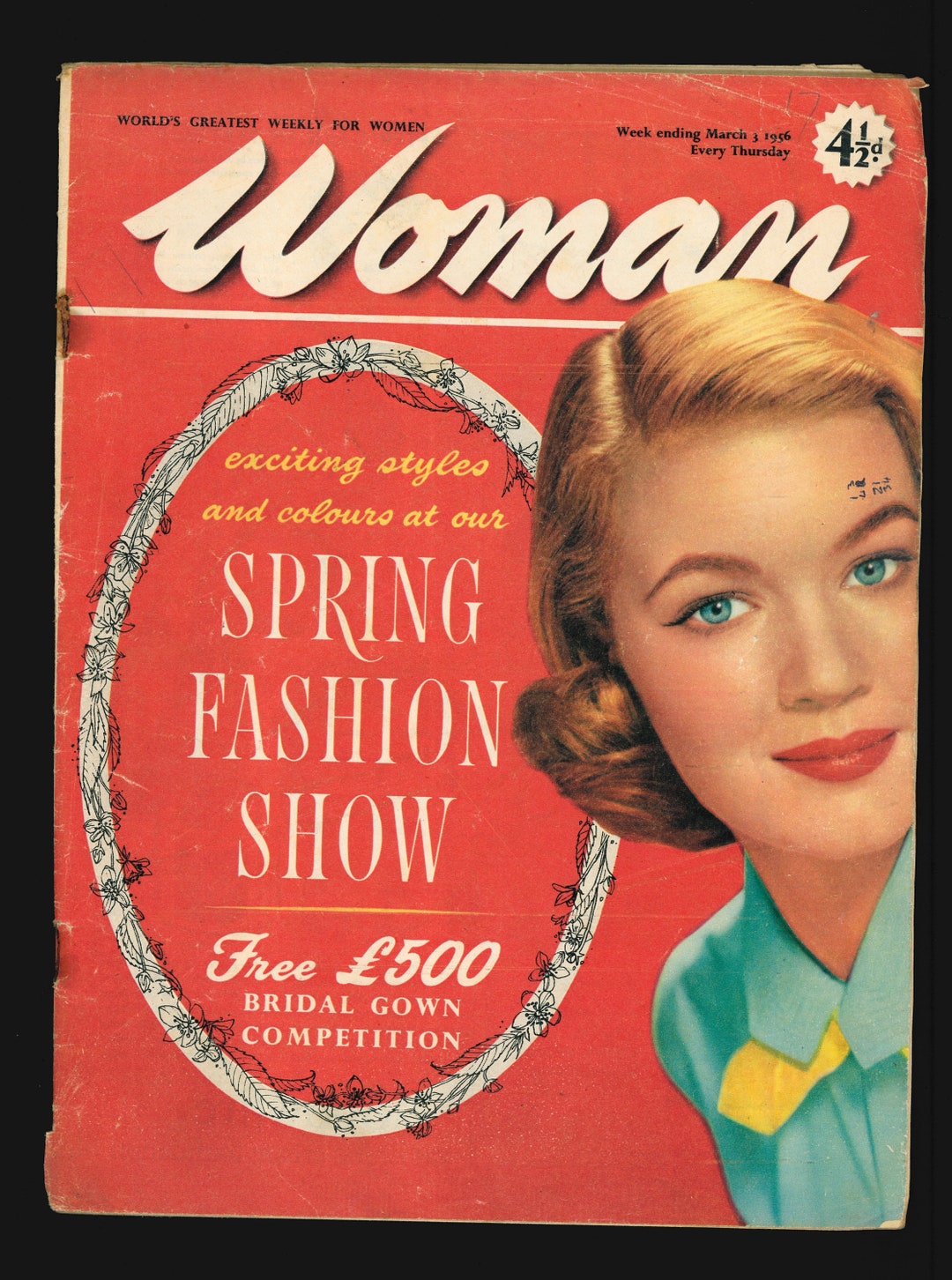 Woman March 3 1956 Vintage Magazine Anniversary for a Beauty Queen - Etsy