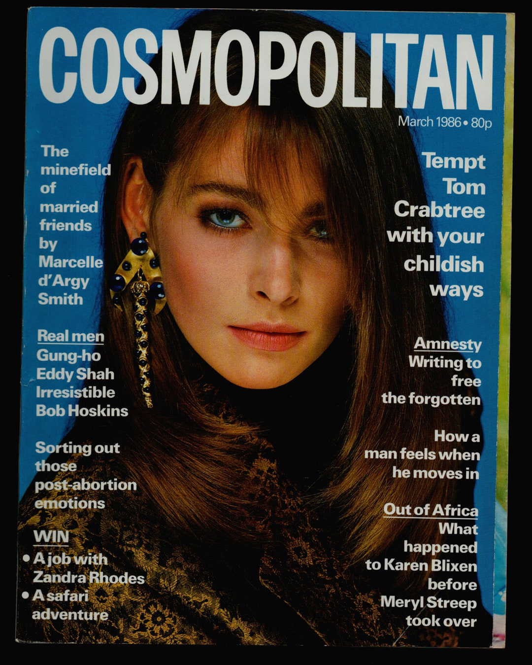 Cosmopolitan UK March 1986 Original Vintage Fashion Magazine Joanna ...