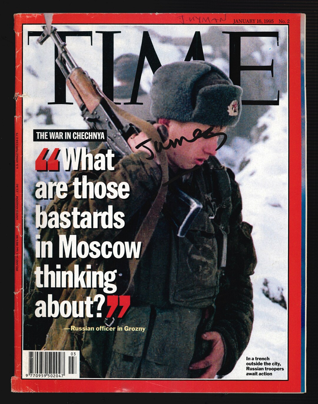 TIME JAN 16 1995 Vintage Magazine the War in Chechnya - Etsy