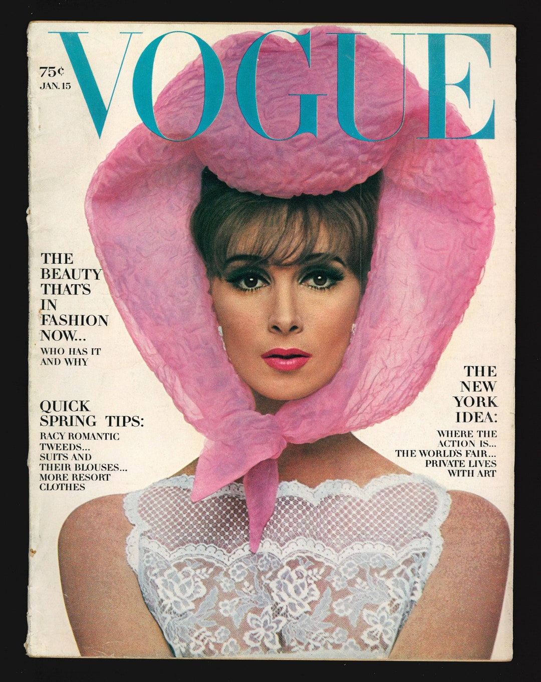 Vogue US Jan 15 1964 Original Vintage Fashion Magazine Cover ...