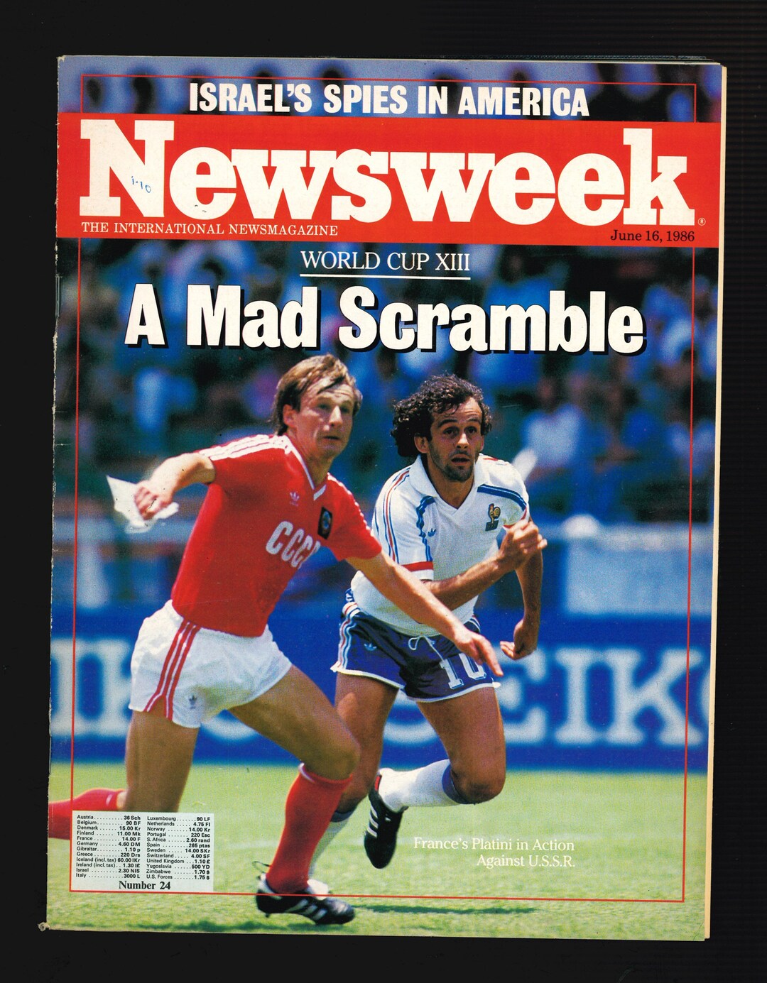 Newsweek Magazine June 16 1986 World Cup XIII A Mad Scramble - Etsy