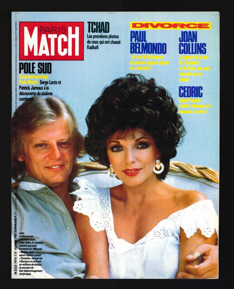 Paris Match Magazine Jan - Sept 1987 Back Issues - Etsy
