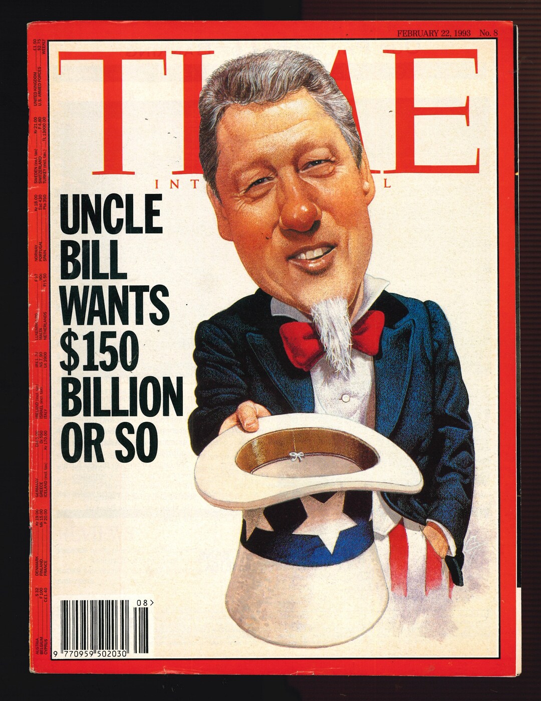 TIME FEB 22 1993 Vintage Magazine Bill Clinton - Etsy