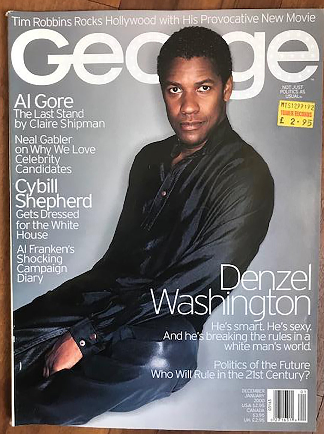 George Magazine December January 2000 Denzel Washington Cover Politics ...